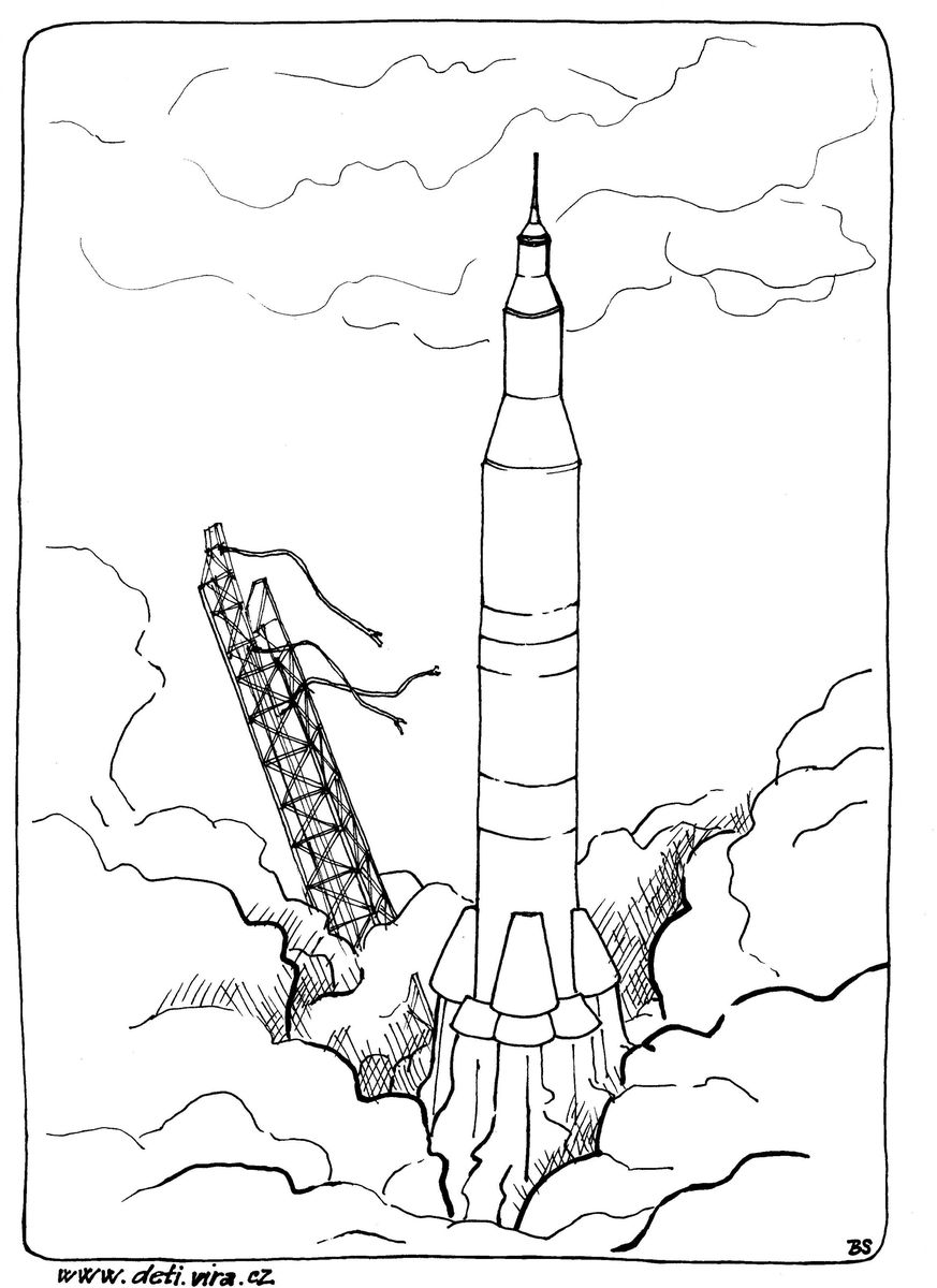 Astronaut, kosmonaut - omalovánka a bludiště - Víra pro děti
